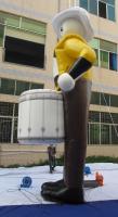 China Custom Giant Cold Air Drum Man Inflatable 6m for Music Party Decoration for sale