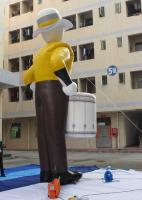 China Custom Giant Cold Air Drum Man Inflatable 6m for Music Party Decoration for sale