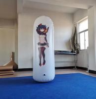China Customized Quality PVC Inflatable Anime Pillow Inflatable Throw Pillow for sale