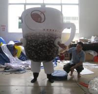 China Custom Inflatable Moving Cup Cartoon 2.5mH 210D Oxford Fabric for Advertising for sale