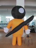 China Customized Inflatable Cartoon Figure 2.5m High Moving Advertising Character for Promotions for sale