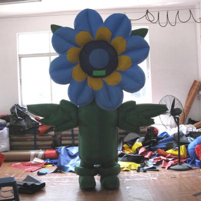 China Custom Inflatable Moving Cartoon Flower Suit for Product Promotion Adult Size 10kg for sale