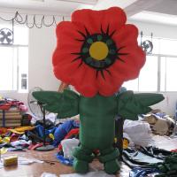 China Custom Inflatable Moving Cartoon Flower Suit for Product Promotion Adult Size 10kg for sale