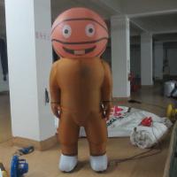 China Custom Inflatable Basketball Man 2.5m Moving Cartoon Figure for Promotional Advertising for sale