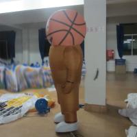 China Custom Inflatable Basketball Man 2.5m Moving Cartoon Figure for Promotional Advertising for sale
