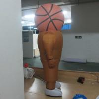 China Custom Inflatable Basketball Man 2.5m Moving Cartoon Figure for Promotional Advertising for sale