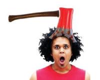 China Halloween Dress Up Inflatable Wig Hat Black Witch for sale