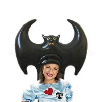 China Halloween Dress Up Inflatable Wig Hat Black Witch for sale