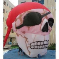 China Giant Inflatable Skull Halloween Decoration 6.5m Outdoor Festival Prop for sale