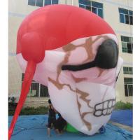 China Giant Inflatable Skull Halloween Decoration 6.5m Outdoor Festival Prop for sale