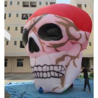 China Giant Inflatable Skull Halloween Decoration 6.5m Outdoor Festival Prop for sale