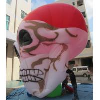 China Giant Inflatable Skull Halloween Decoration 6.5m Outdoor Festival Prop for sale