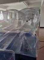 China beile custom quality PVC inflatable transparent mattress bbl mattress for sale