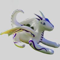 China Custom inflatable cartoon model inflatable white dragon with wings for advertising for sale