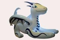 China Custom inflatable cartoon model inflatable white dragon with wings for advertising for sale