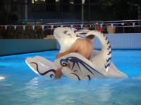 China Custom inflatable cartoon model inflatable white dragon with wings for advertising for sale