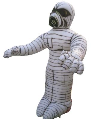 China Custom 6m High Inflatable Mummy Halloween Decoration 210D Oxford Cloth 220V Blower for sale