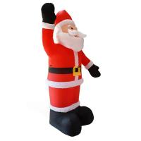 China 2.4mH Inflatable Santa Claus Outdoor Decoration 190T Polyester Custom Logo for sale
