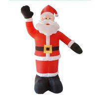China 2.4mH Inflatable Santa Claus Outdoor Decoration 190T Polyester Custom Logo for sale