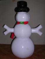 China Custom Christmas Inflatable Snowman with LED Light 60cm PVC for Party Decoration for sale