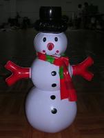 China Custom Christmas Inflatable Snowman with LED Light 60cm PVC for Party Decoration for sale