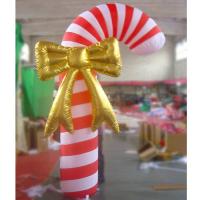 China Wholesale PVC Inflatable Christmas Candy Cane 2m Height Custom Logo for Holiday Decor for sale