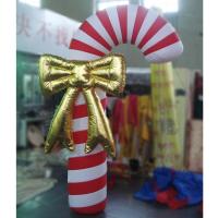 China Wholesale PVC Inflatable Christmas Candy Cane 2m Height Custom Logo for Holiday Decor for sale