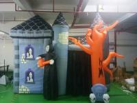 China Customize Halloween inflatable haunted house for outdoor advertising for sale