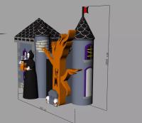 China Customize Halloween inflatable haunted house for outdoor advertising for sale