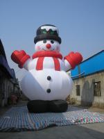 China Custom Inflatable Christmas Snowman House Decoration 3m PVC Outdoor Holiday Display for sale