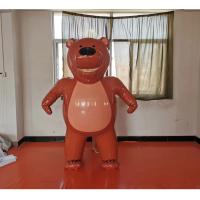 China beile customize popular PVC inflatable big brown bear suit for cosplay party for sale
