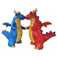 China Customized Inflatable Dragon Suit 0.4mm PVC Adult Size Cartoon Costume for Party Promotion for sale