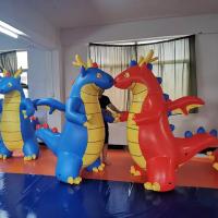 China Customized Inflatable Dragon Suit 0.4mm PVC Adult Size Cartoon Costume for Party Promotion for sale