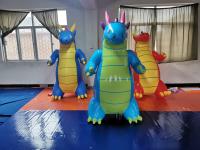 China Customized Inflatable Dragon Suit 0.4mm PVC Adult Size Cartoon Costume for Party Promotion for sale