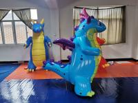 China Customized Inflatable Dragon Suit 0.4mm PVC Adult Size Cartoon Costume for Party Promotion for sale