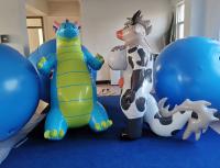 China Beile Custom PVC Inflatable Cow Suit Sexy Big Boobs Cosplay Party Adult Size 0.4mm for sale