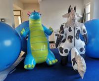 China Beile Custom PVC Inflatable Cow Suit Sexy Big Boobs Cosplay Party Adult Size 0.4mm for sale