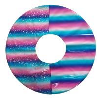 China Custom Flash Inflatable Colorful Swimming Ring 0.25mm PVC for Adults Kids for sale