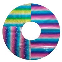 China Custom Flash Inflatable Colorful Swimming Ring 0.25mm PVC for Adults Kids for sale