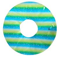 China Custom Flash Inflatable Colorful Swimming Ring 0.25mm PVC for Adults Kids for sale
