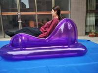 China Wholesale Customized PVC transparent inflatable lounger air sofa chair for sale