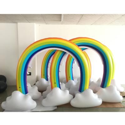 China Custom PVC Inflatable Rainbow Sprinklers Arch 260x70x180cm for Pool Party for sale