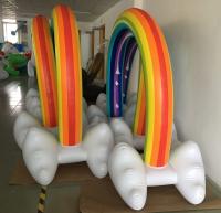 China Custom PVC Inflatable Rainbow Sprinklers Arch 260x70x180cm for Pool Party for sale