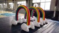 China Custom PVC Inflatable Rainbow Sprinklers Arch 260x70x180cm for Pool Party for sale