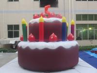 China factory customized giant inflatable birthday cake model for advertising party for sale