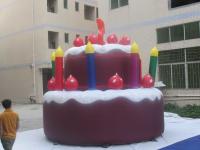 China factory customized giant inflatable birthday cake model for advertising party for sale