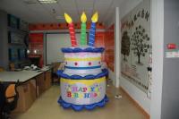 China factory customized giant inflatable birthday cake model for advertising party for sale