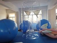 China custom inflatable fetish transparent  PVC inflatable rolling tube inflatable stress bag for sale