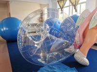 China custom inflatable fetish transparent  PVC inflatable rolling tube inflatable stress bag for sale