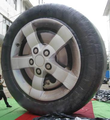China Giant Inflatable Tire Model 3.66m for Advertising Custom Logo PVC Promotional Display for sale